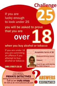 Challenge21 test purchasing under age sales